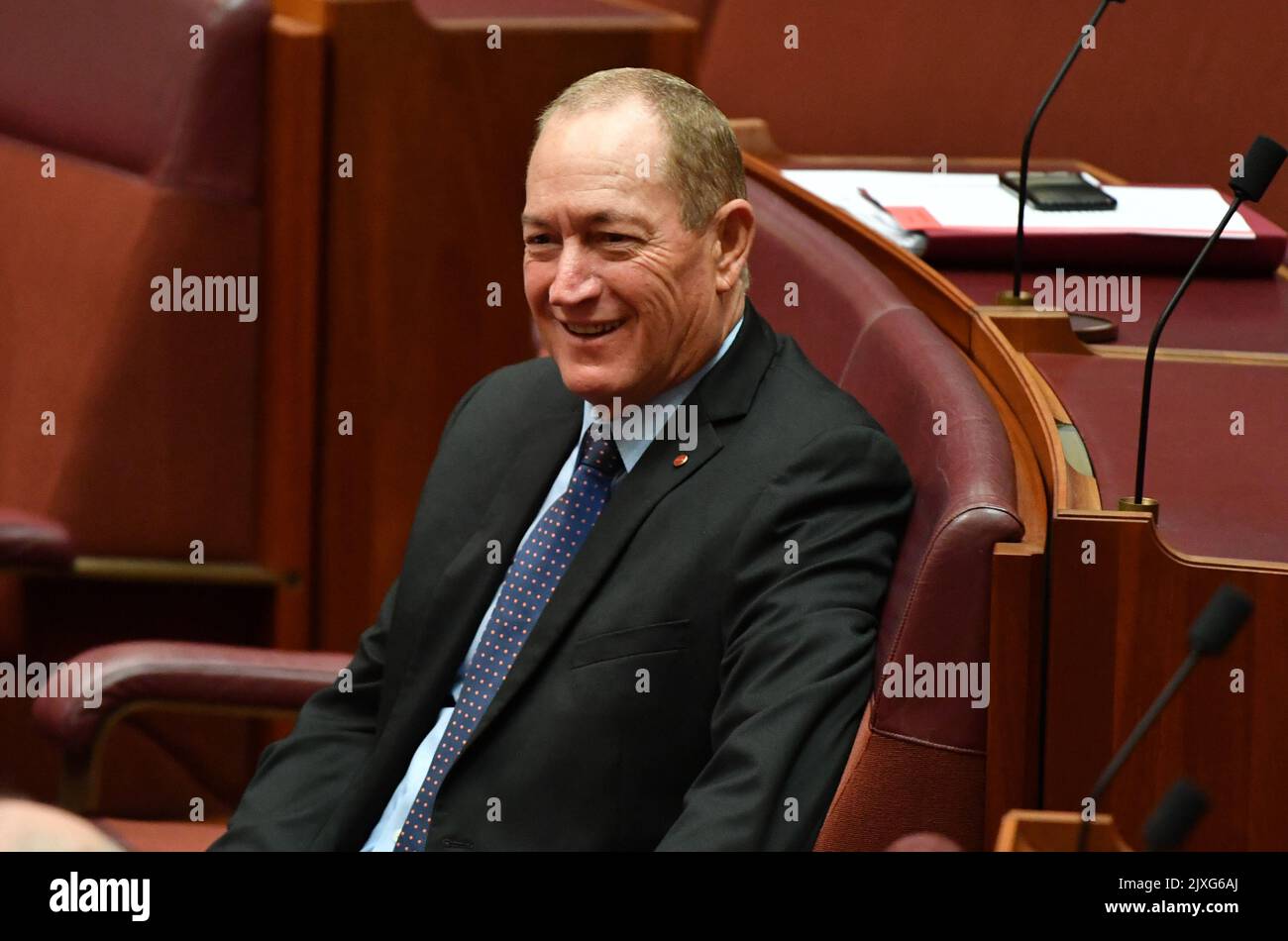 Independent Senator Fraser Anning in the Senate chamber at Parliament ...