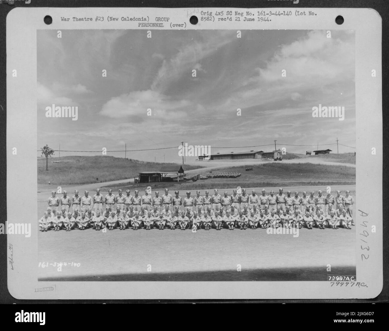 Officers And Enlisted Men Of The 361St Air Base Squadron Pose At Their ...