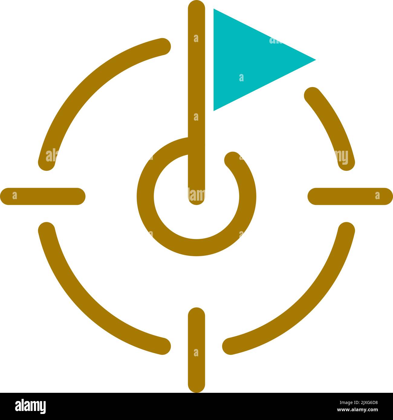 Goal setting flat color ui icon Stock Vector Image & Art - Alamy