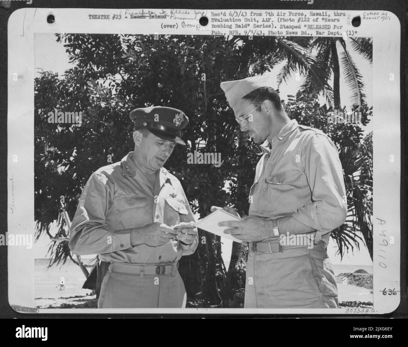 Following The Nauru And Tarawa Raids Major General William H. Hale Is ...