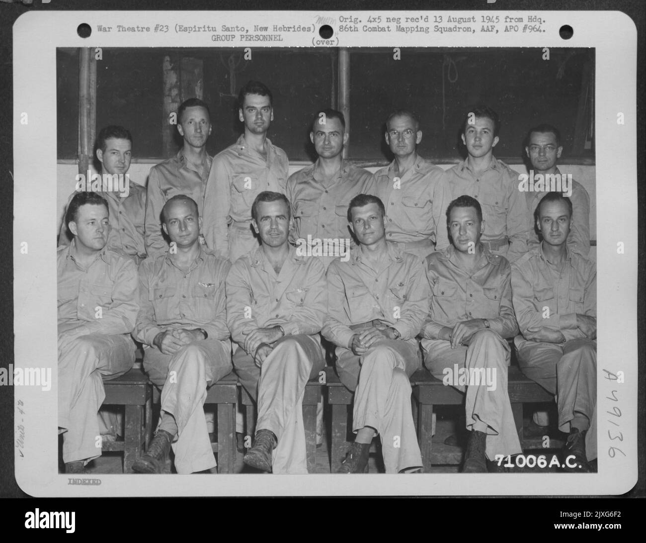 Officers Of The 4Th Reconnaissance And Map Group, Pose For The ...