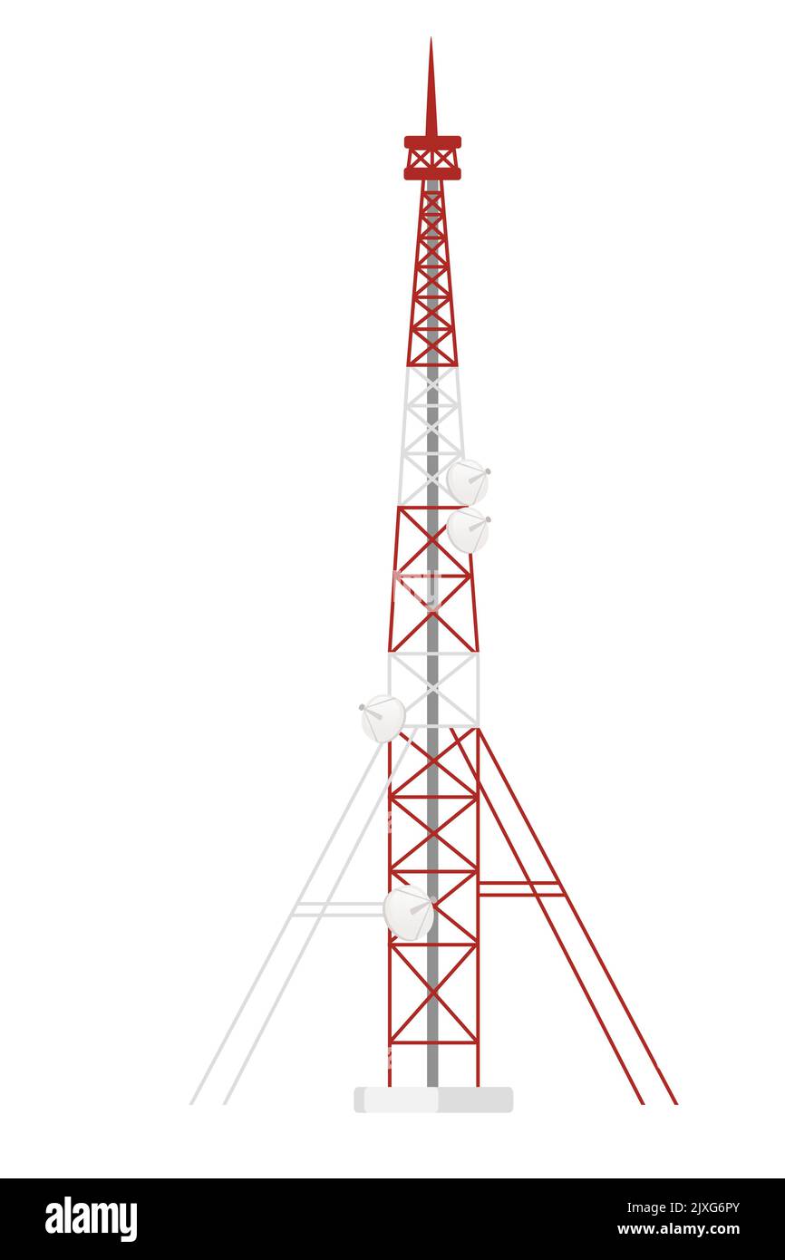 Modern communication tower construction for tv radio network or gsm ...