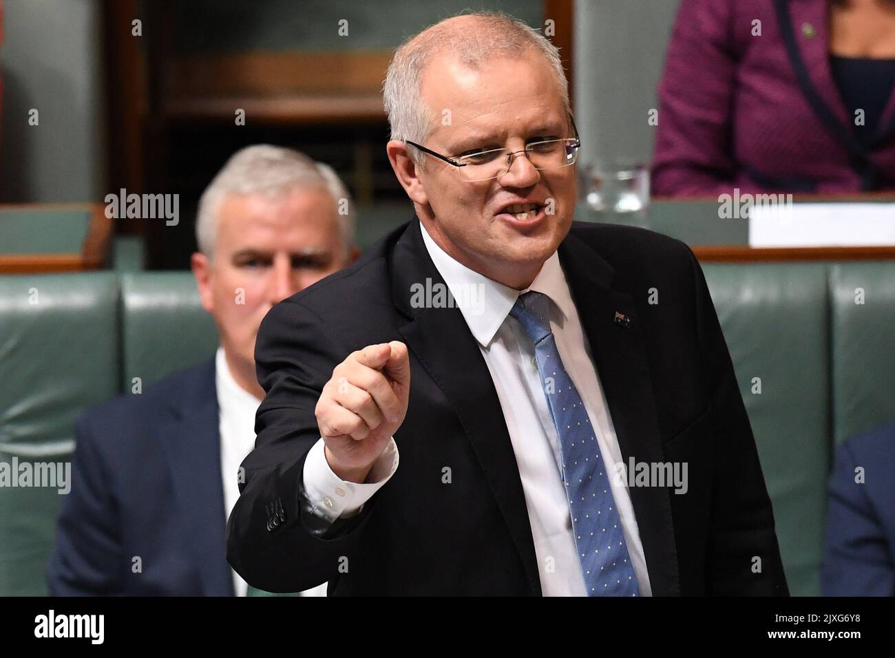 Treasurer Scott Morrison during Question Time at Parliament House in ...