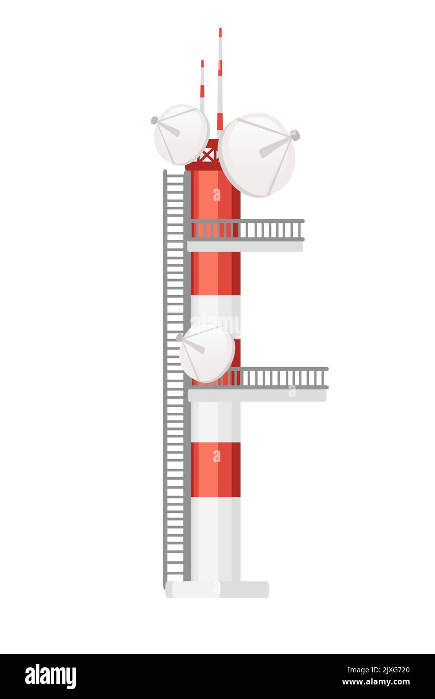 Modern communication tower construction for tv radio network or gsm ...