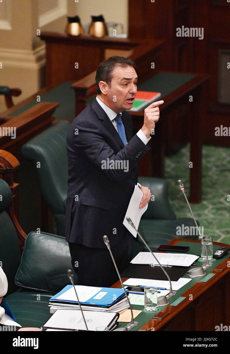 South Austalian Premier Steven Marshall is seen during question time at ...