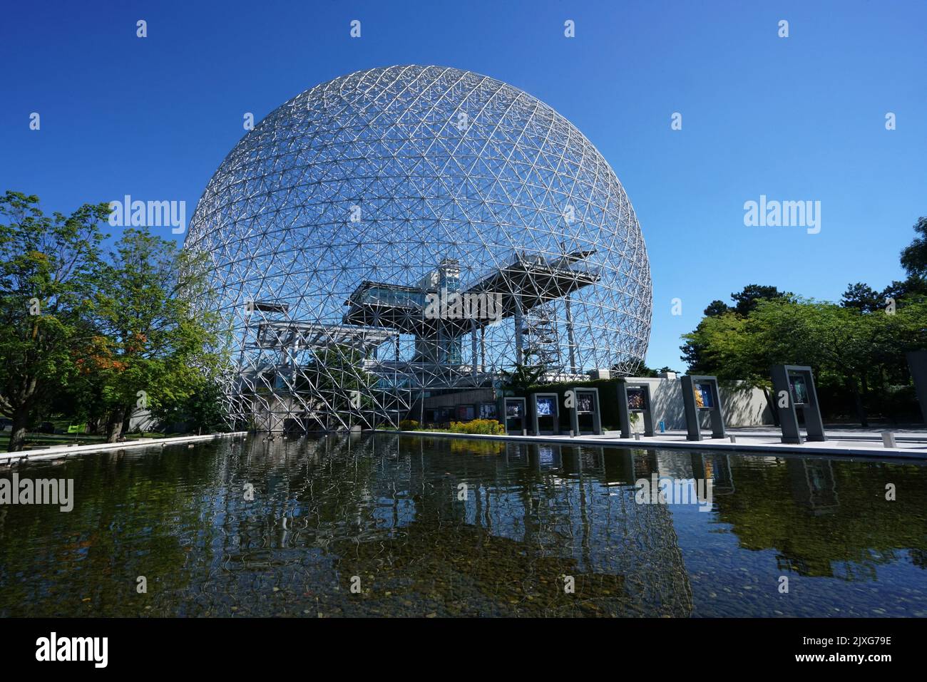 View of Montreal's Biosphere on St-Helene's island.Montreal.Quebec ...