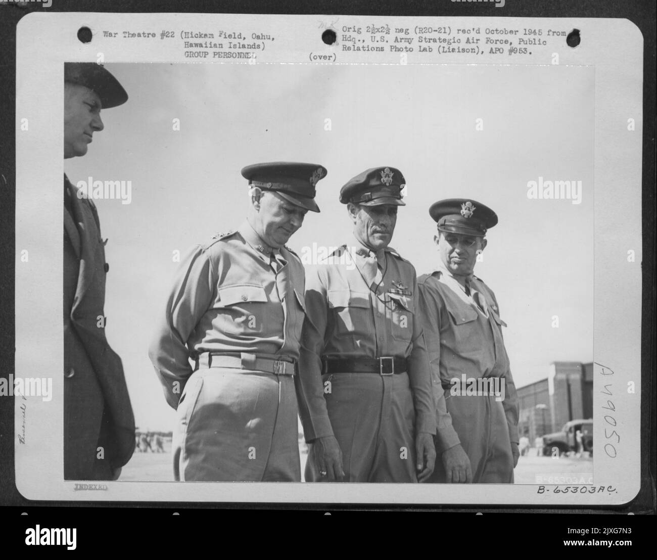 Lt. General Delos C. Emmons, Major General Clarence Tinker And Major ...