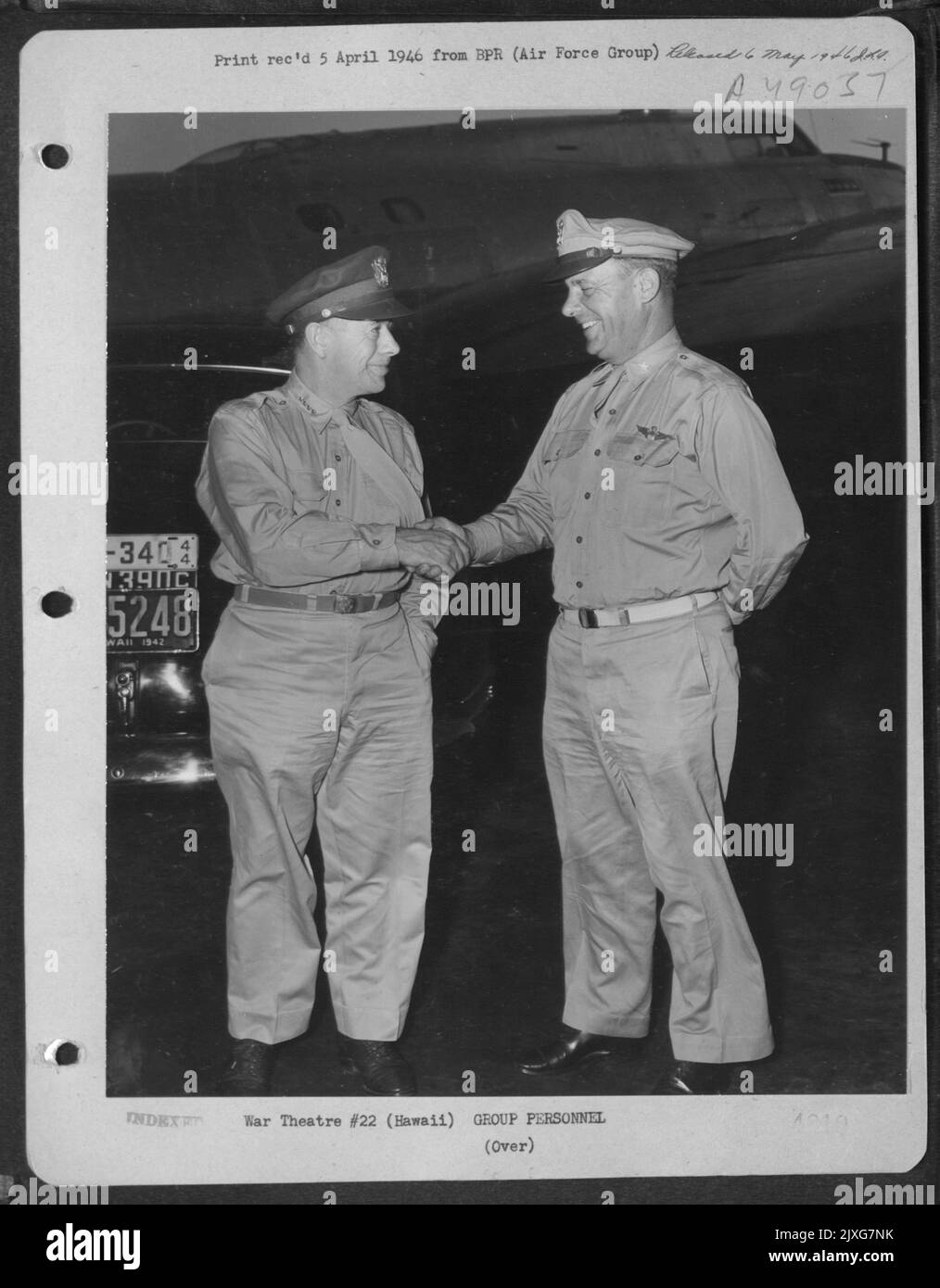 Hawaii. General George C. Kenney, Left, Commanding General Of The ...