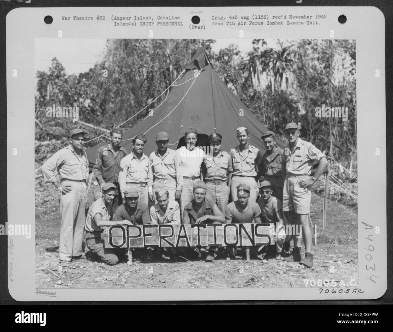 Operations Section Of The 494Th Bomb Group, Based On Angaur Island ...