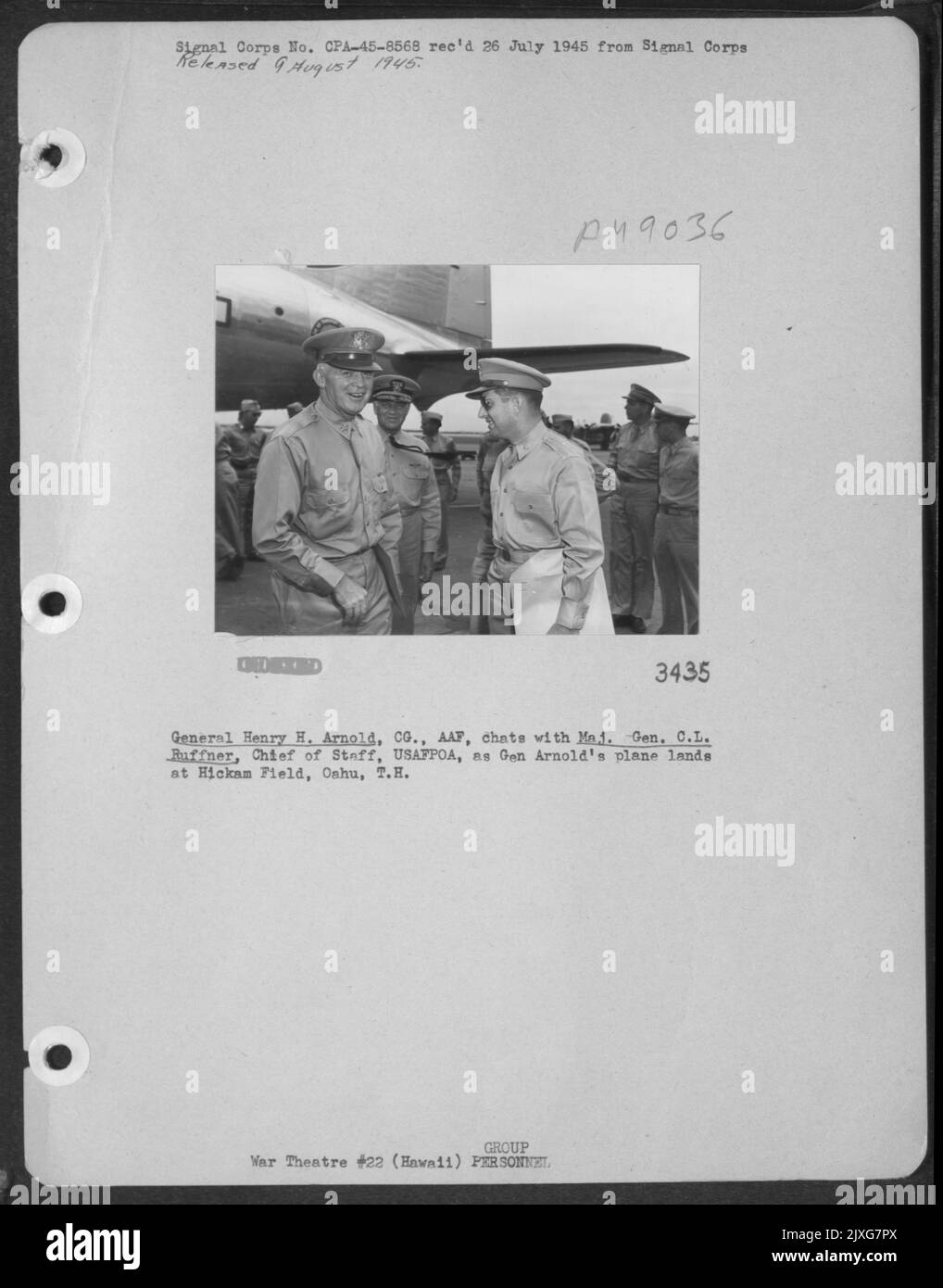 General Henry H. Arnold, Cg., Aaf, Chats With Major General C. L ...