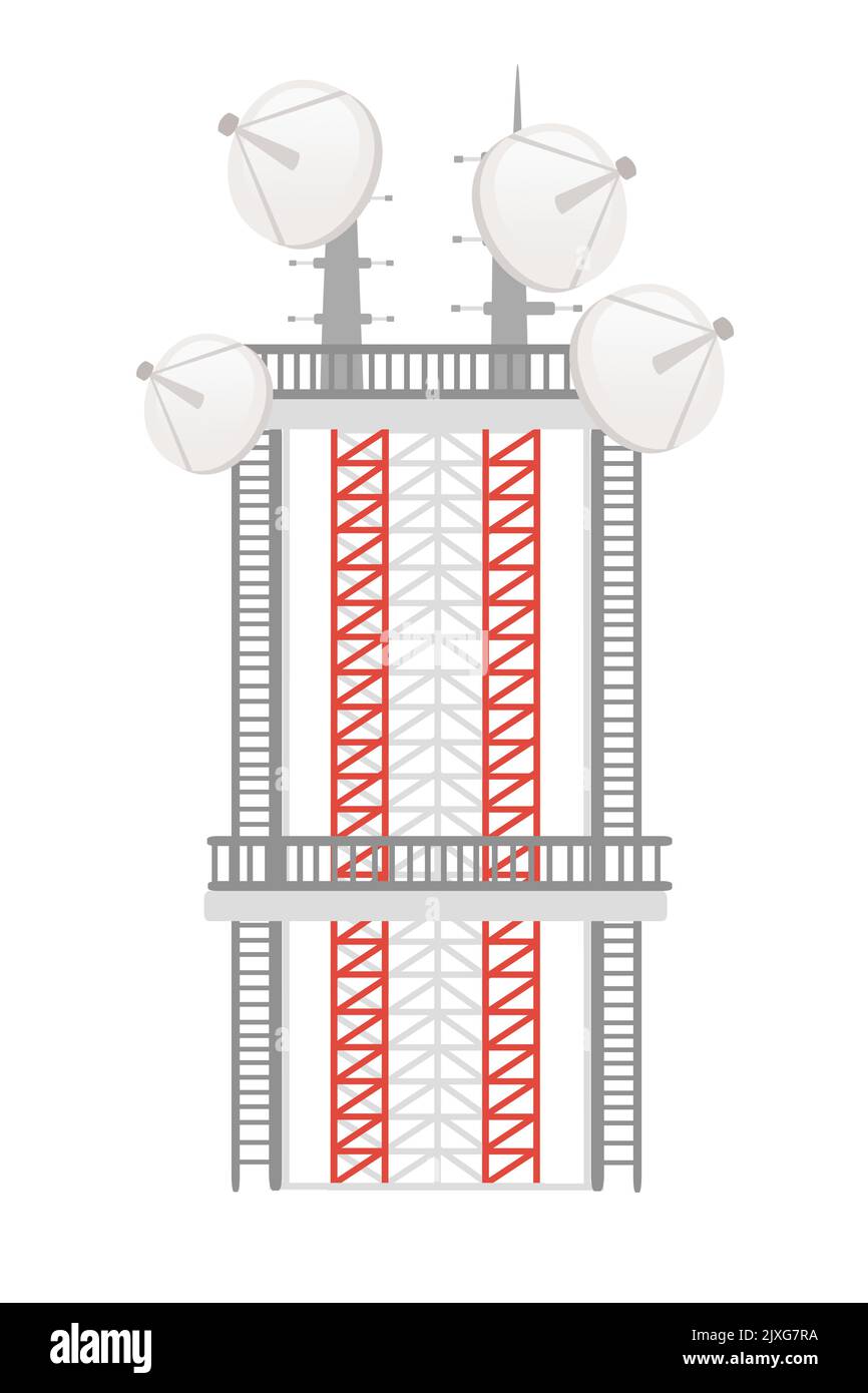 Modern communication tower construction for tv radio network or gsm ...