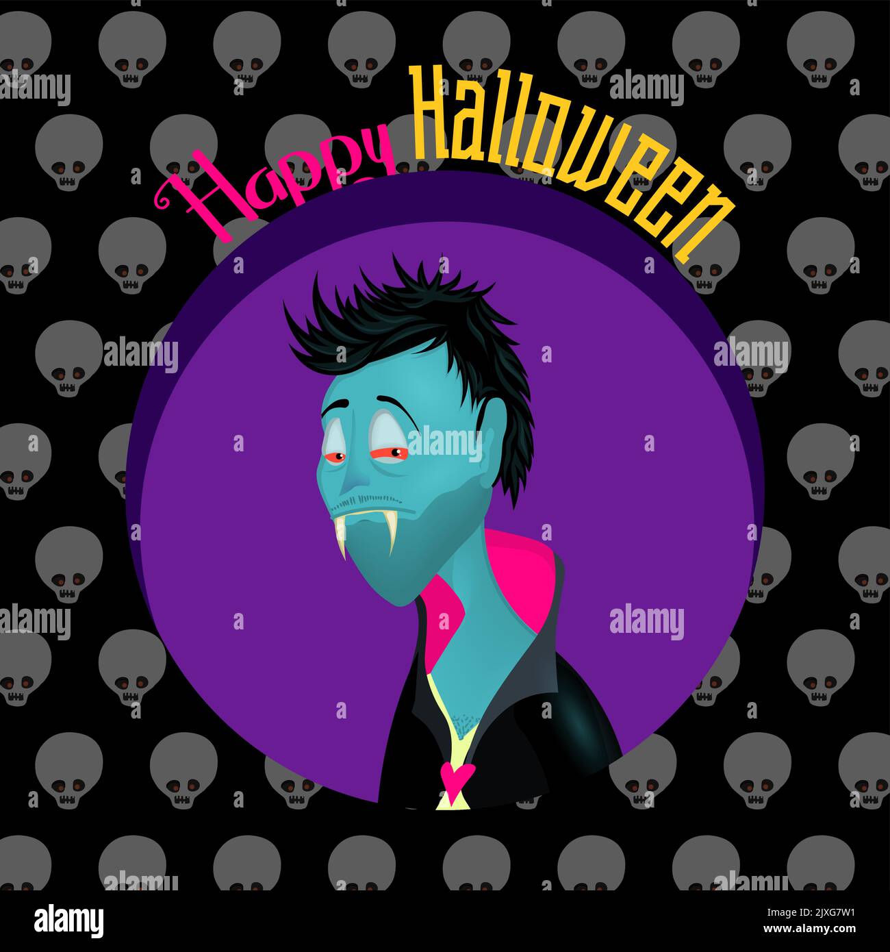 Boo Funny vampire. Halloween character. Scary and terrible vampire ...