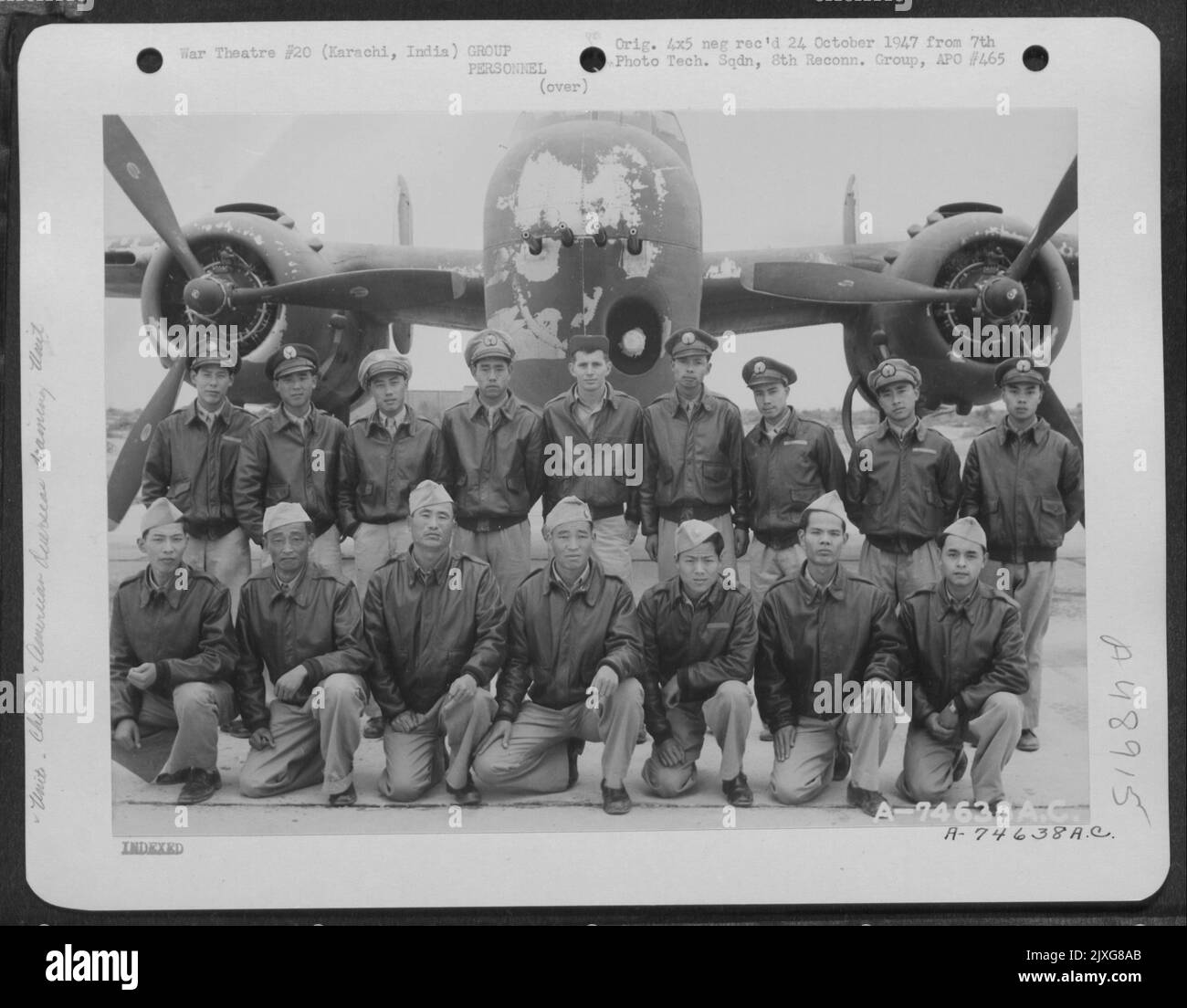 Personnel Of A Chinese And American Overseas Training Unit Bomber ...