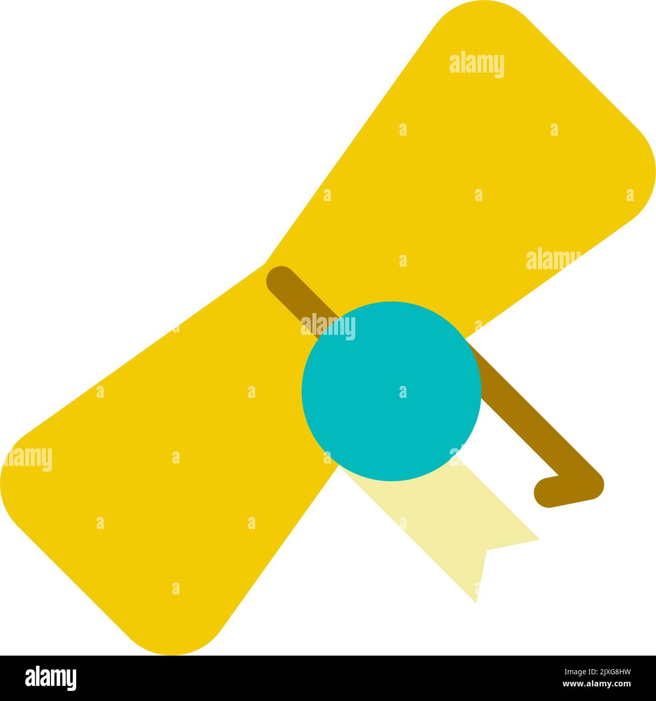 Graduation diploma flat color ui icon Stock Vector Image & Art - Alamy