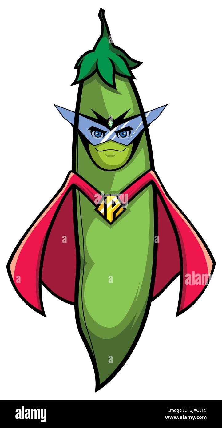 Peas Superhero Mascot Stock Vector Image & Art - Alamy