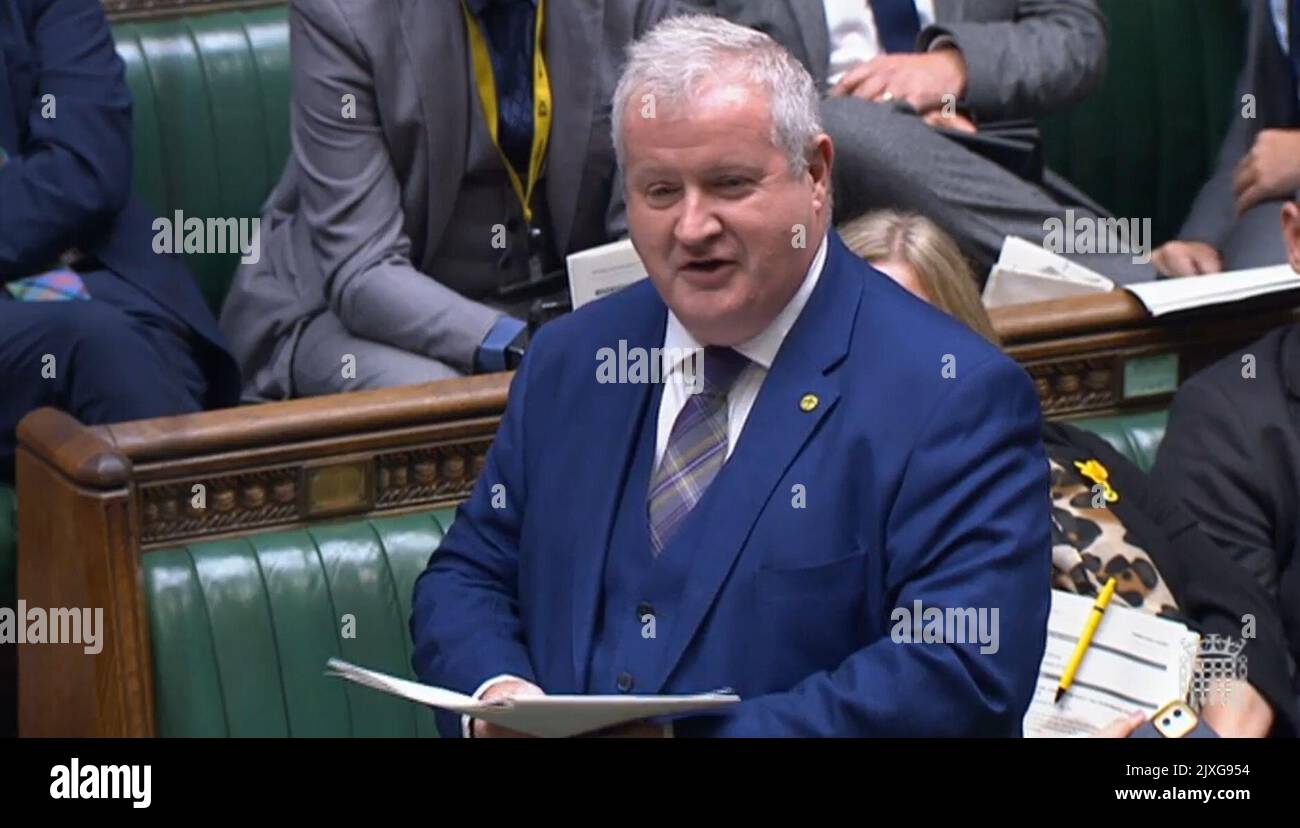 SNP Westminster leader Ian Blackford speaks during Prime Minister's ...