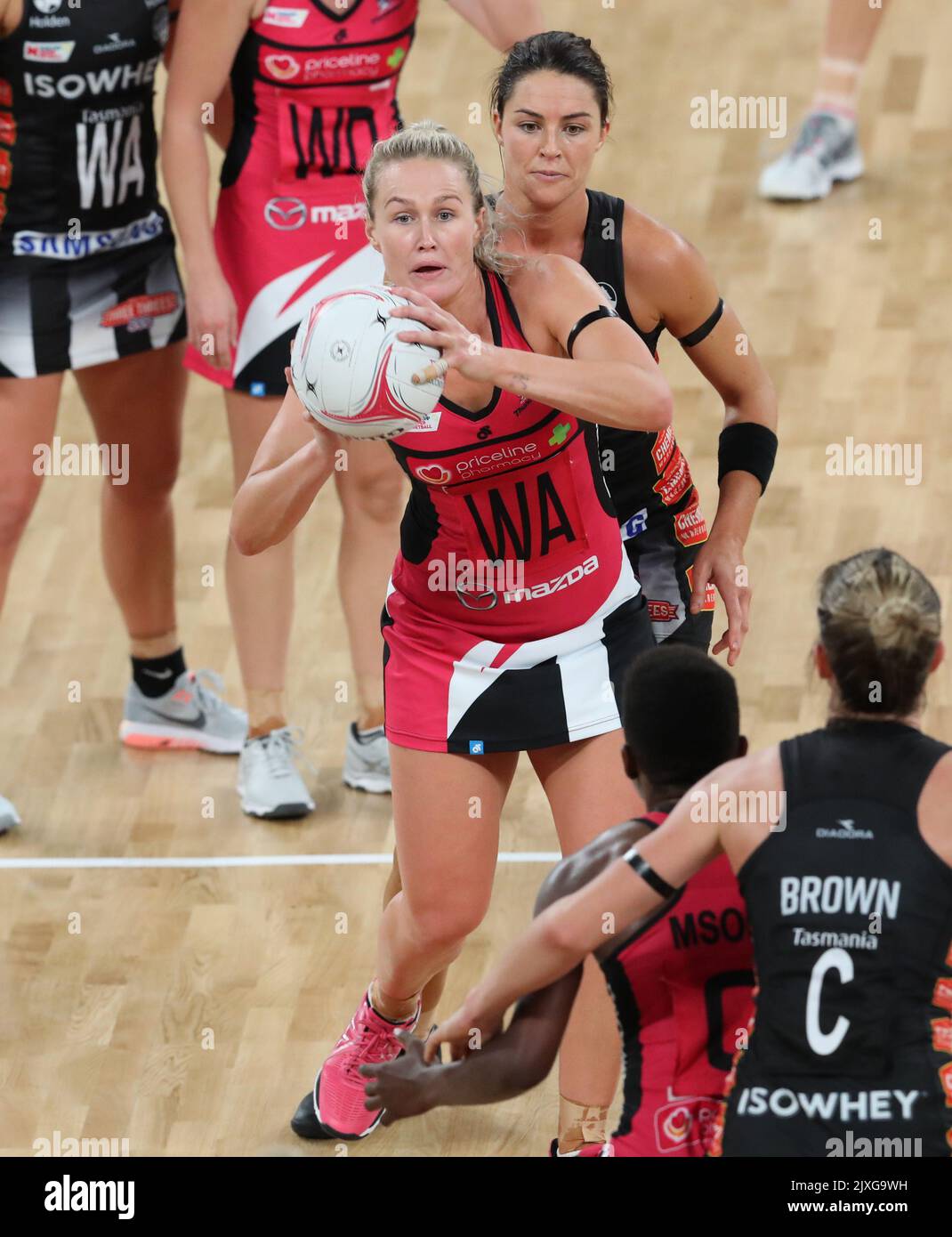 Chelsea Pitman of the Thunderbirds in action during the Round 3 Super ...