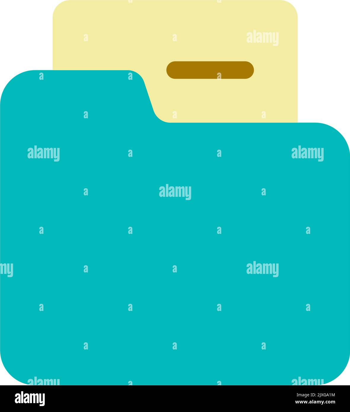 Folder flat color ui icon Stock Vector Image & Art - Alamy