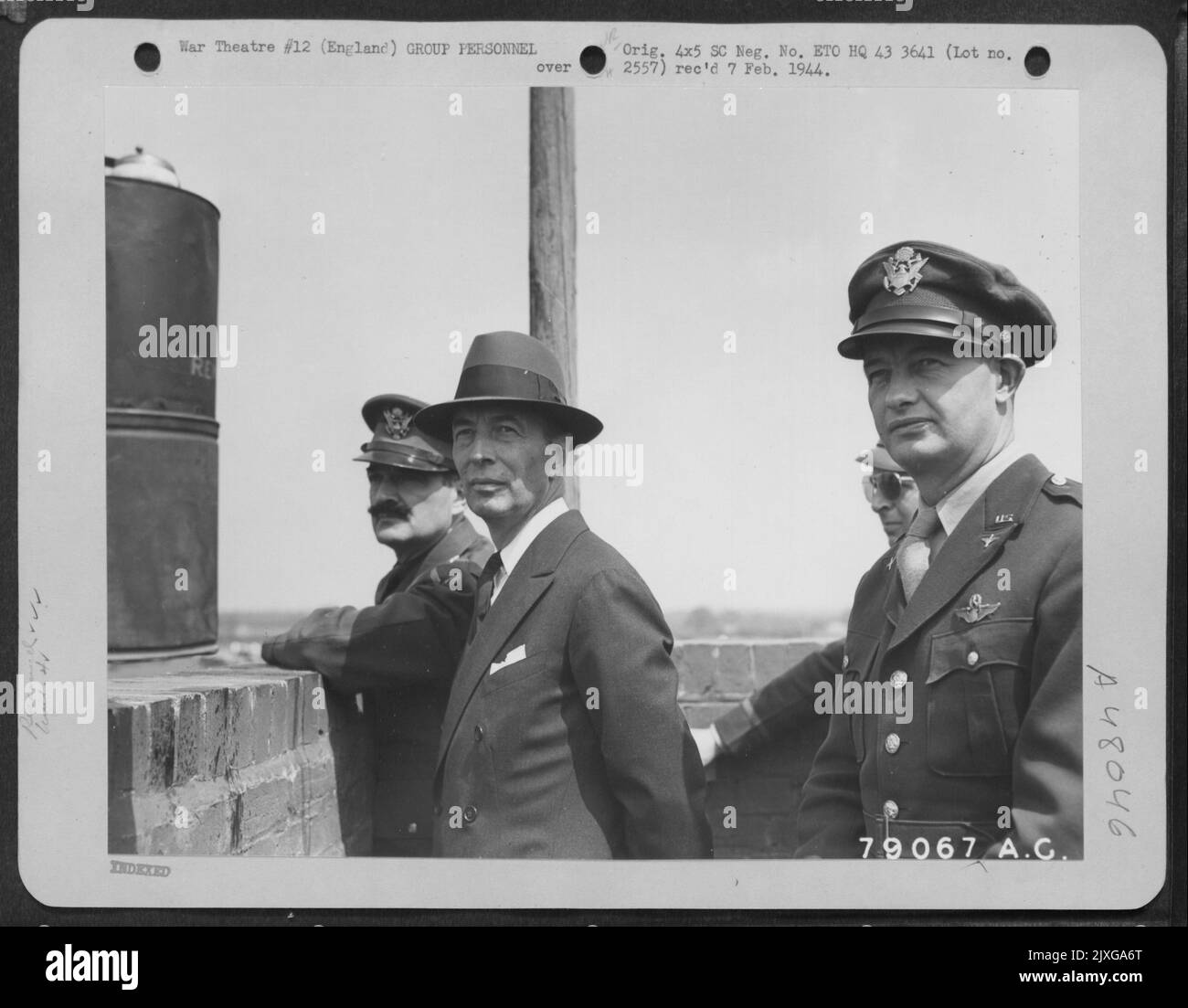 In The Observation Tower At A U.S. Airfield In England Watching P-47S ...