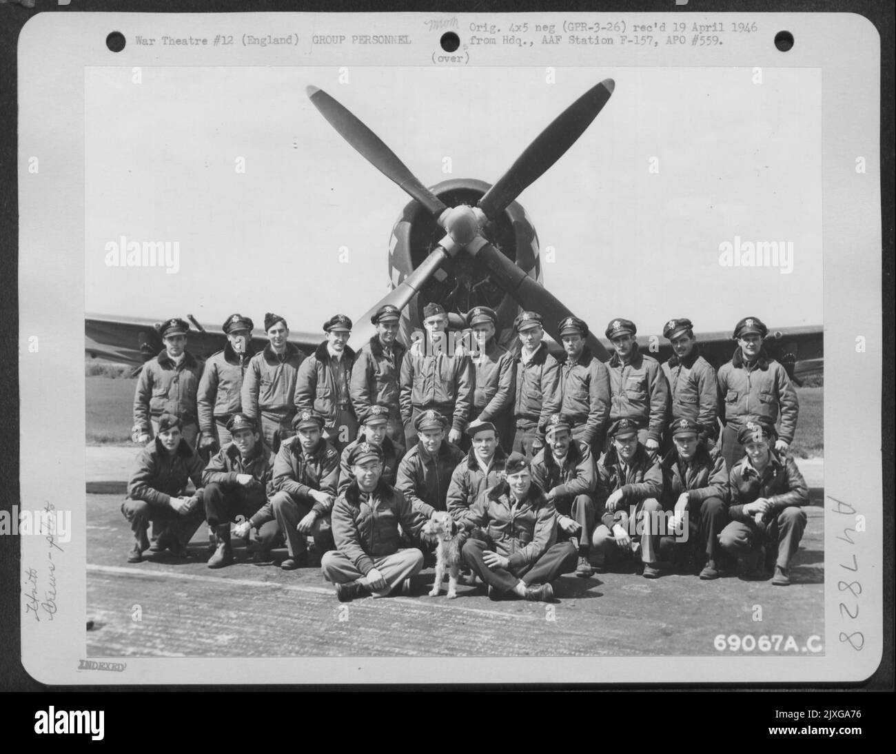 Pilots Of The 350Th Fighter Squadron, 353Rd Fighter Group, Pose In ...