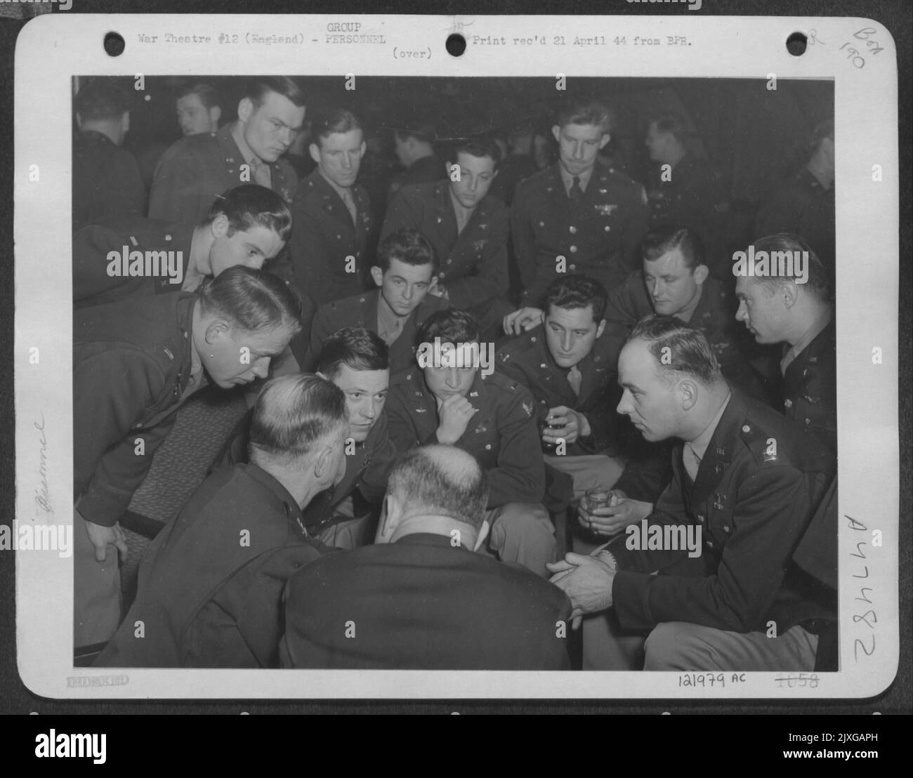 Lt. Gen. James Doolittle And Lt. Gen. Carl Spatz, Backs To Camera, In ...