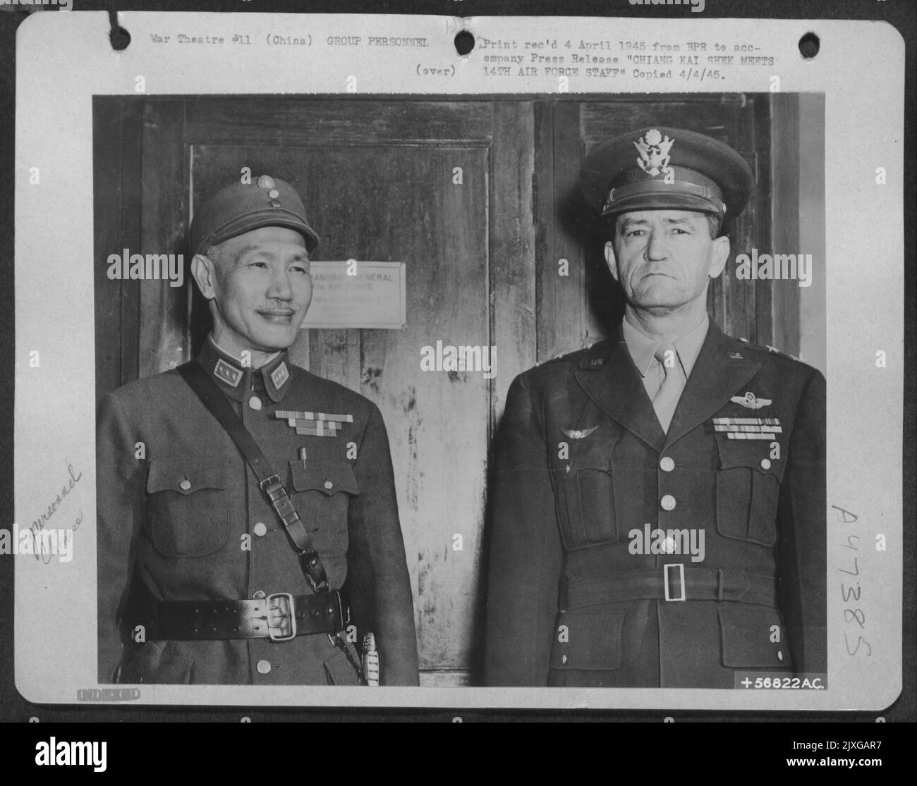 Chiang Kai Shek Meets 14Th Air Force Staff - 'You Have Established In ...