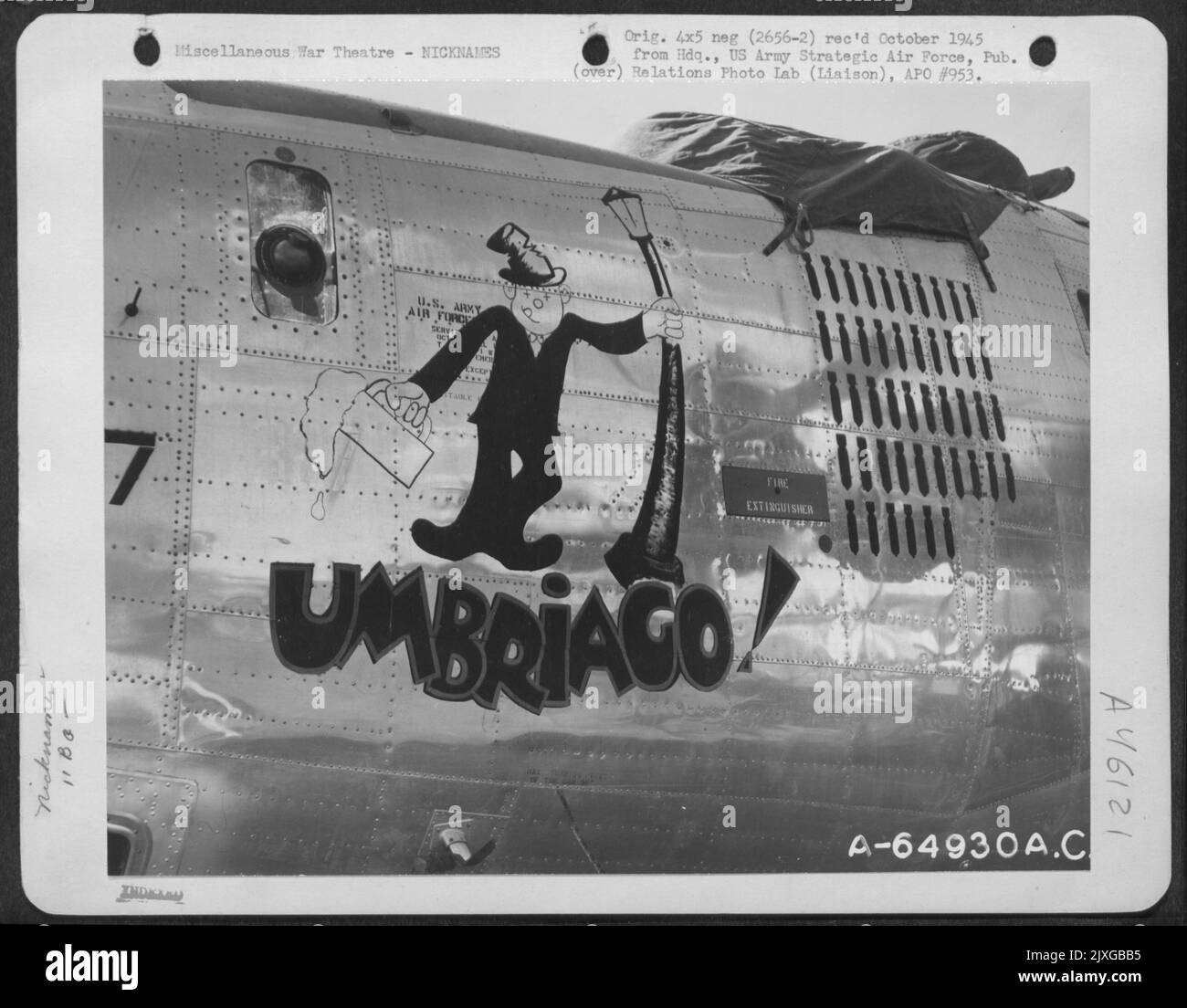 The Consolidated B-24 Liberator 'Umbriago' Of The 11Th Bomb Group, Guam ...