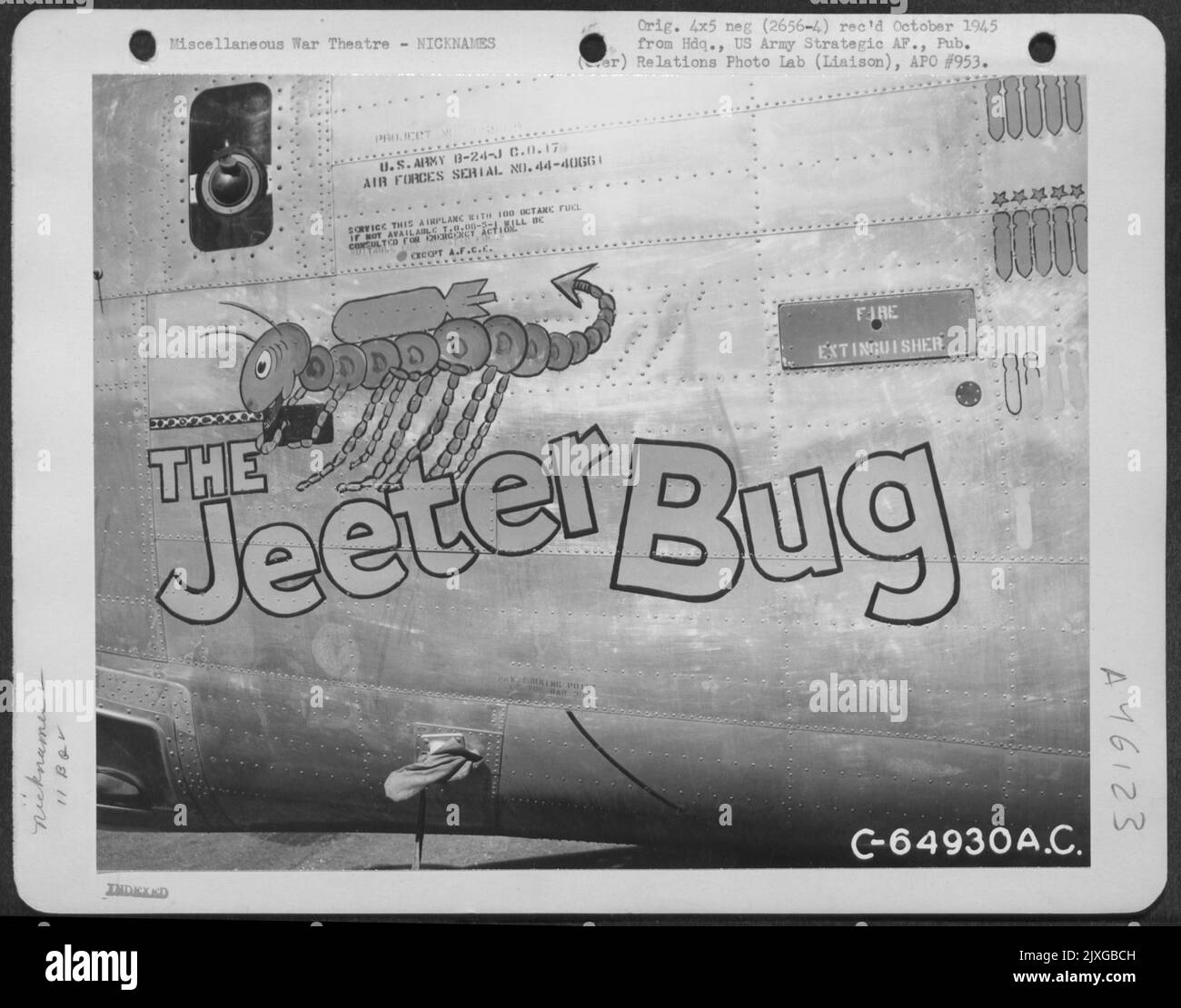 The Consolidated B-24 Liberator "The Jeeter Bug" Of The 11Th Bomb Group ...