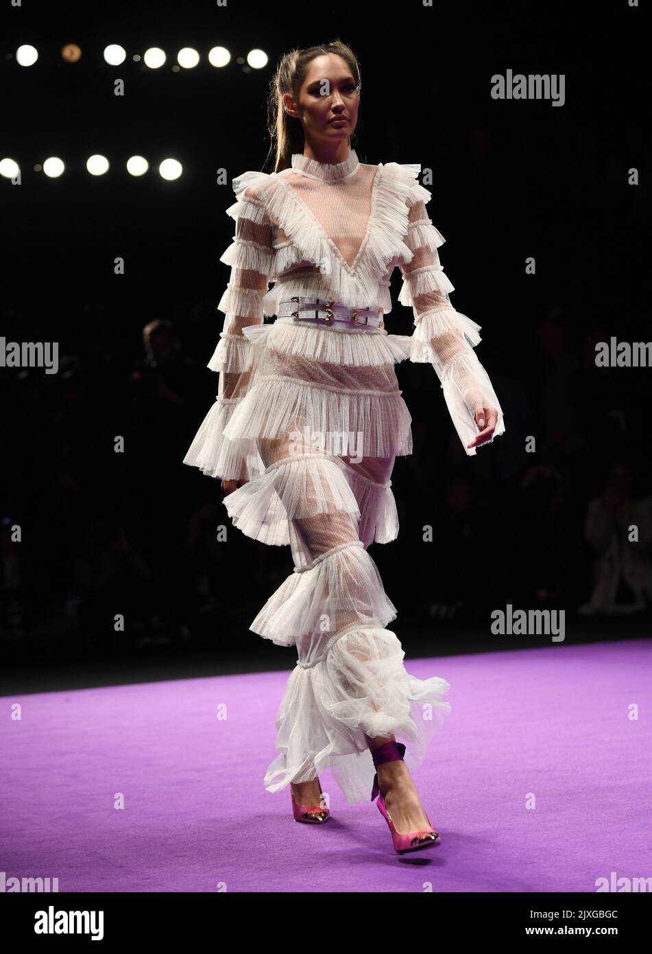 A model wears a creation by Alice McCall during the Mercedes-Benz ...