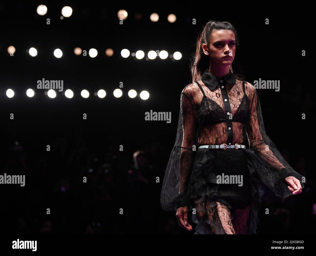 A model wears a creation by Alice McCall during the Mercedes-Benz ...