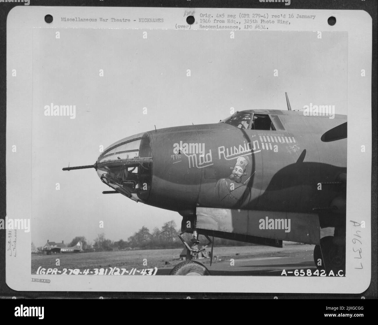 Lt. Gude And Crew Of The 381St Bomb Group Pose Beside The Martin B-26 ...