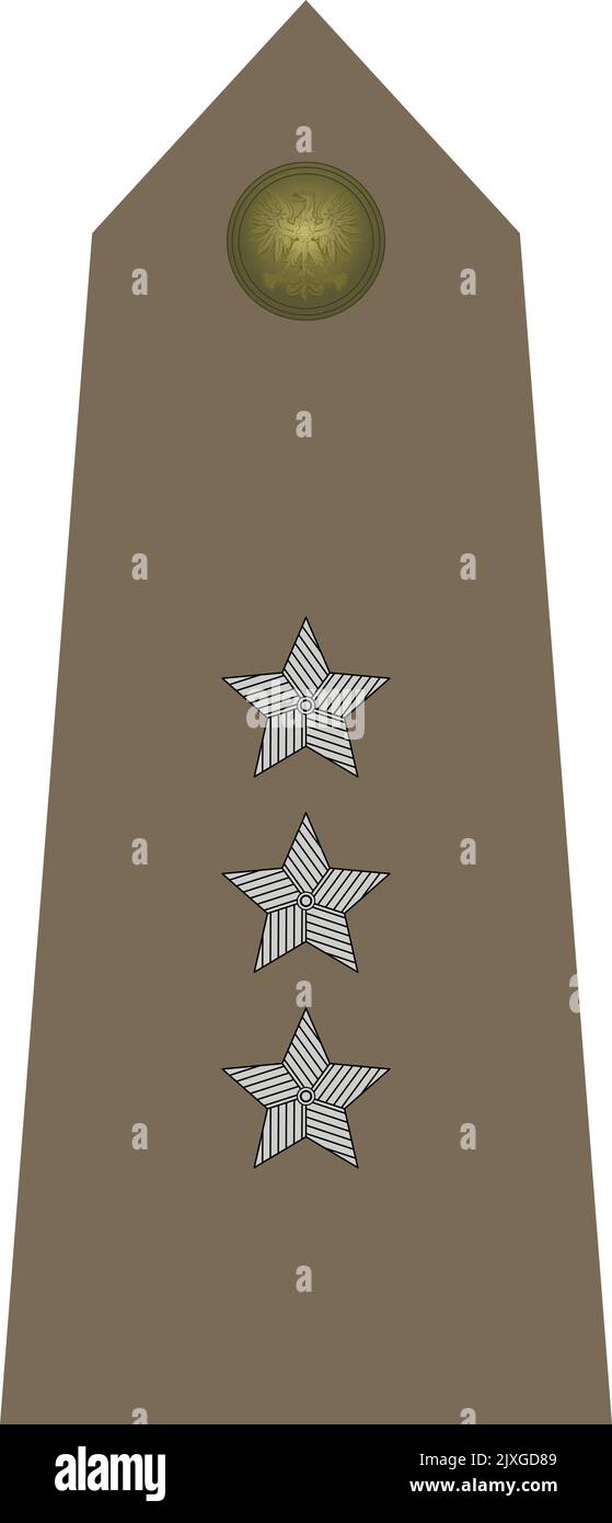Shoulder pad NATO officer mark for the PORUCZNIK (LIEUTENANT) insignia ...