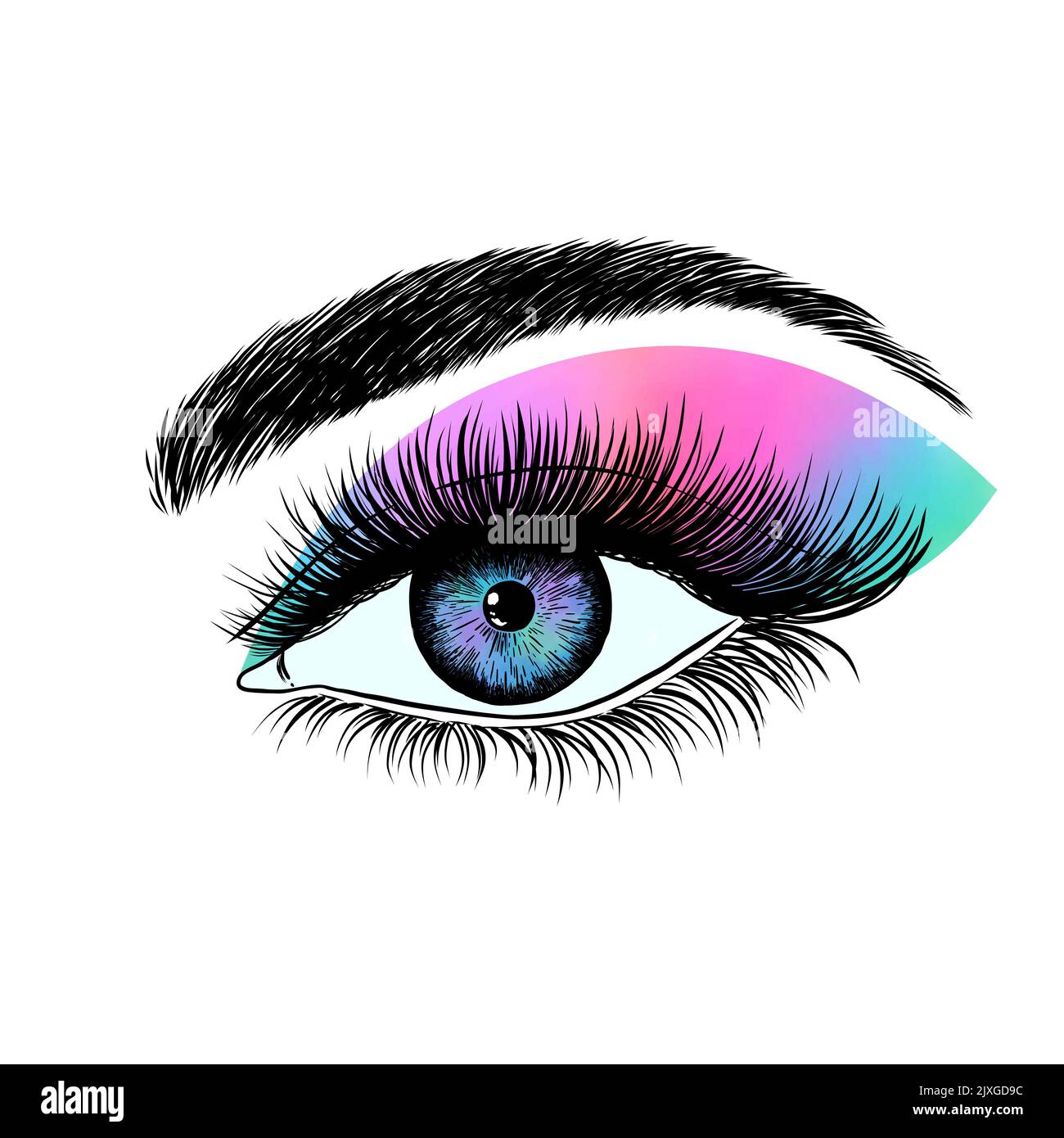 Hand drawn female eye Stock Vector Image & Art - Alamy