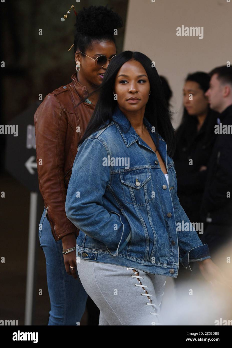 Savannah Brinson, the wife of LeBron James walks while attending the ...