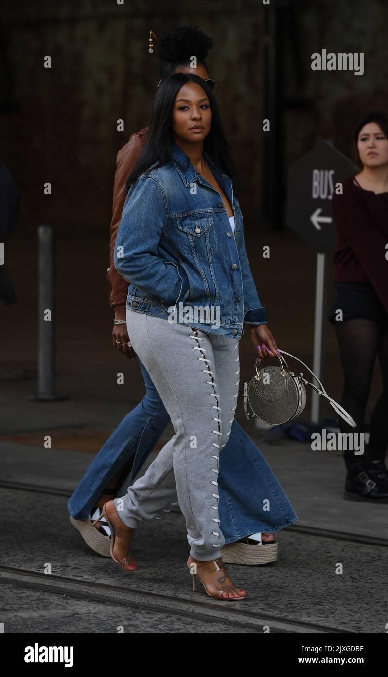 Savannah Brinson, the wife of LeBron James walks while attending the ...
