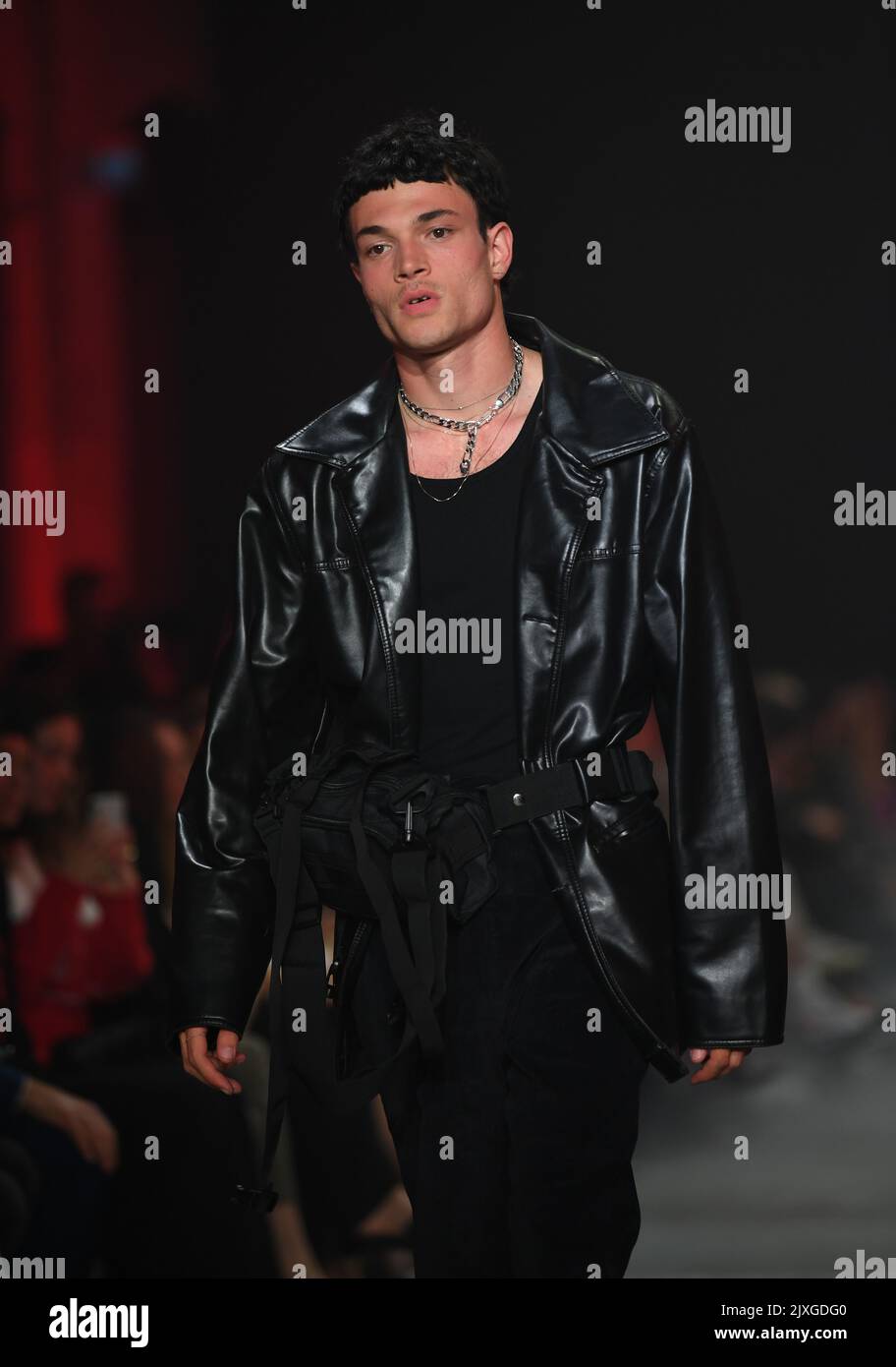 A model wears a creation by I.Am.Gia during the Mercedes-Benz Fashion ...