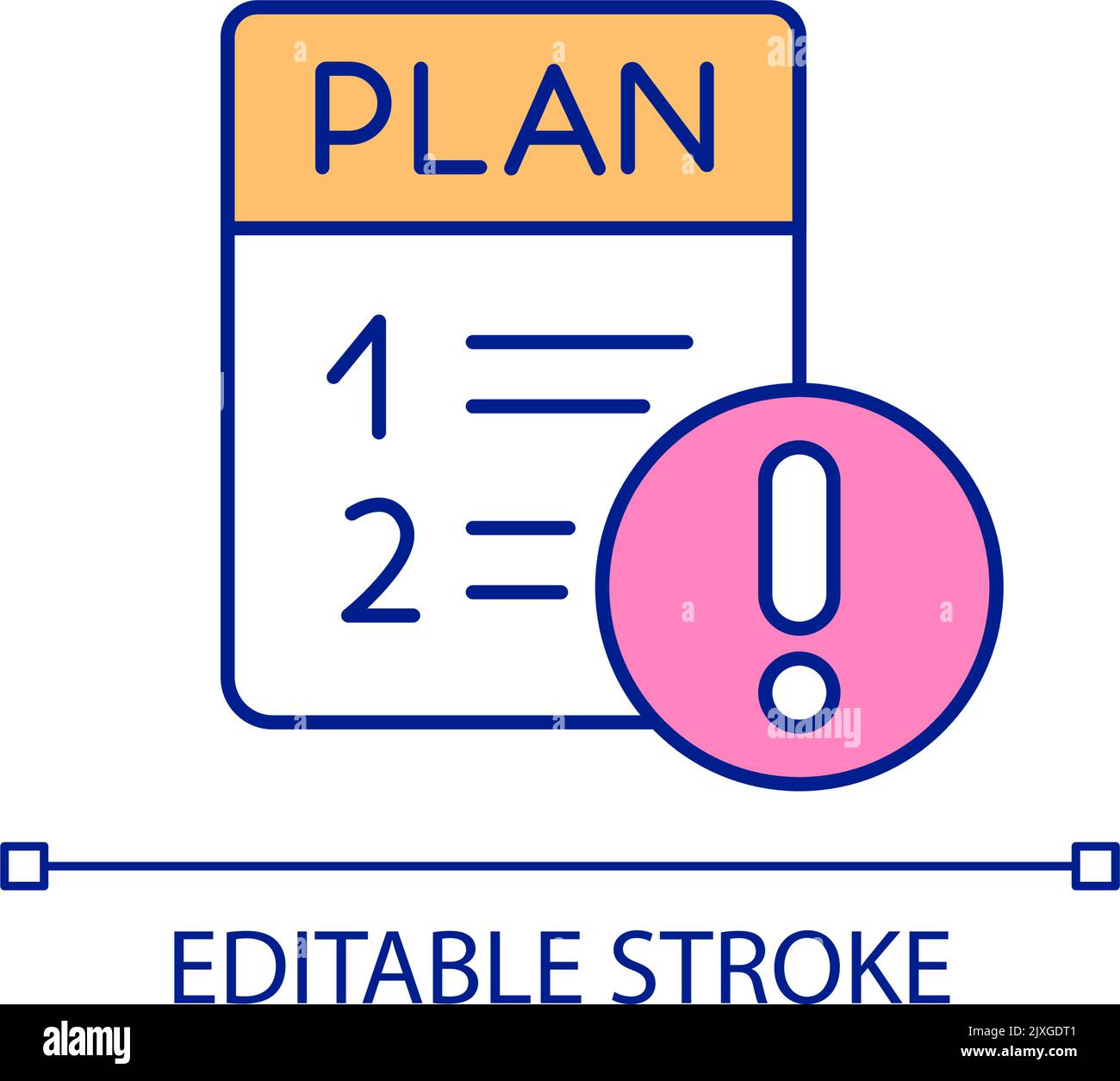 Warning of planning risks RGB color icon Stock Vector Image & Art - Alamy