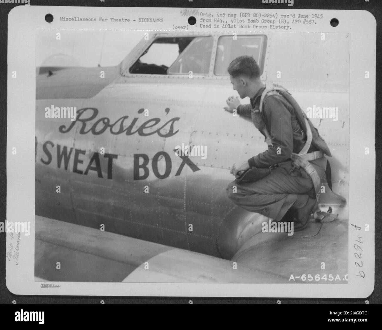 The Boeing B-17 "Flying Fortress" 'Rosie'S Sweat Box' Of The 401St Bomb ...