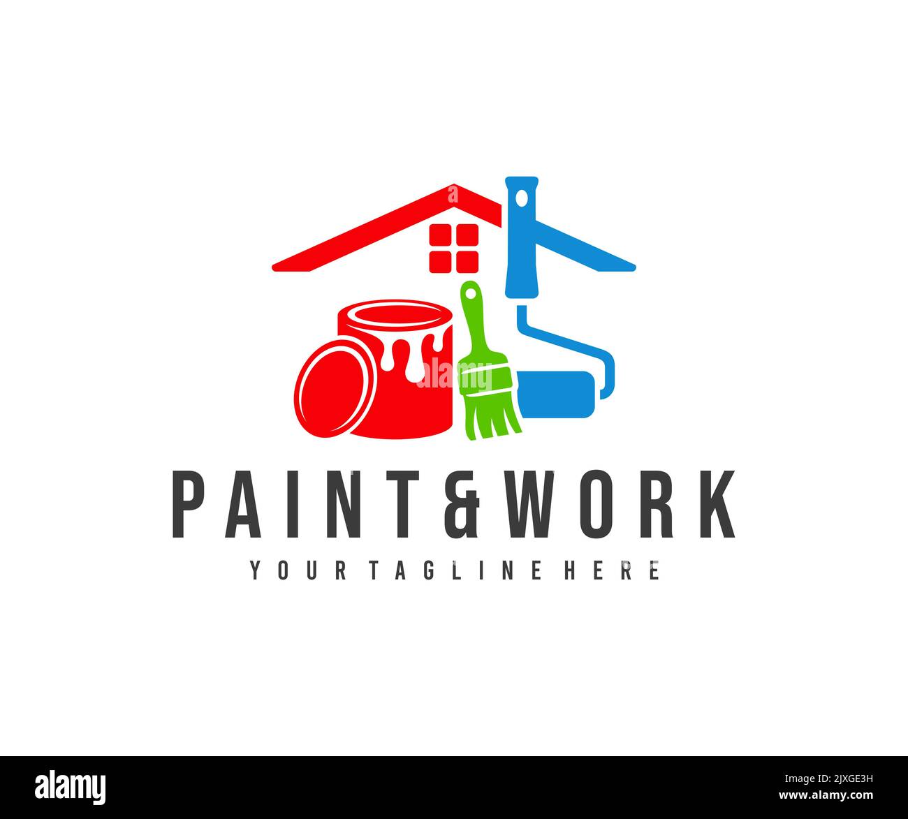 Painting and decorating, paint work and house painting, logo design ...