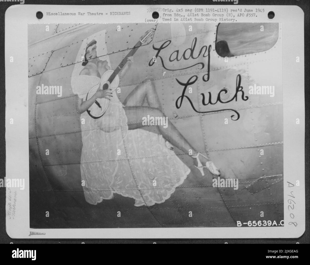 The Boeing B-17 "Flying Fortress" "Lady Luck" Of The 401St Bomb Group ...