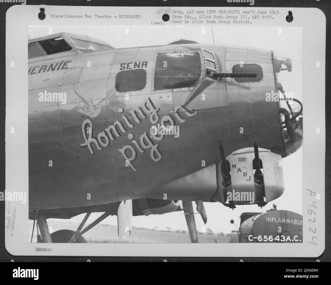The Boeing B-17 "Flying Fortress" "Homing Pigeon" Of The 401St Bomb ...