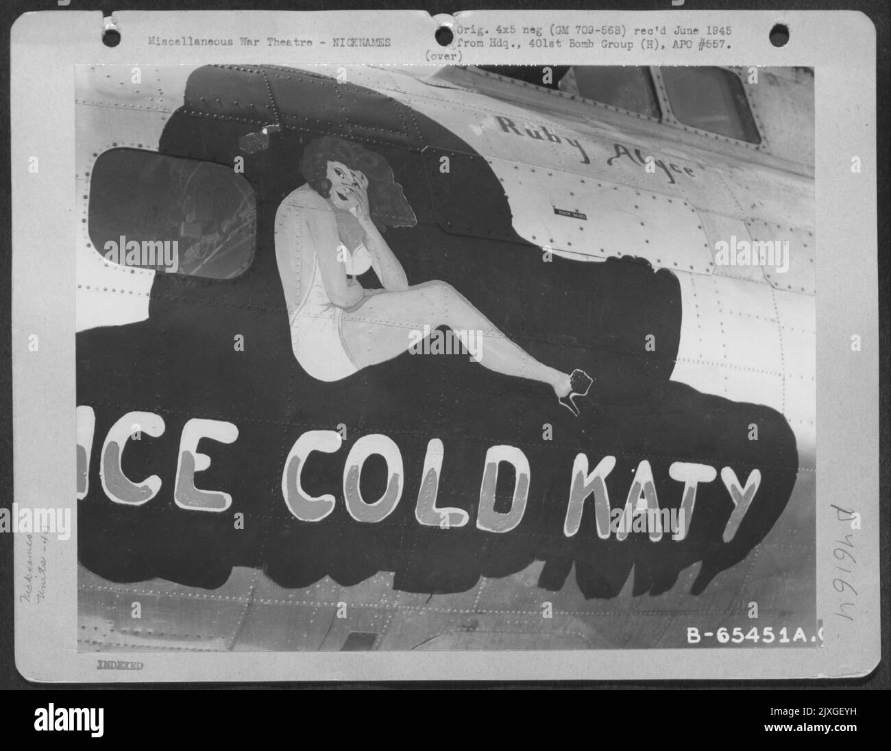 The Boeing B-17 "Flying Fortress" "Ice Cold Katy" Of The 401St Bomb ...
