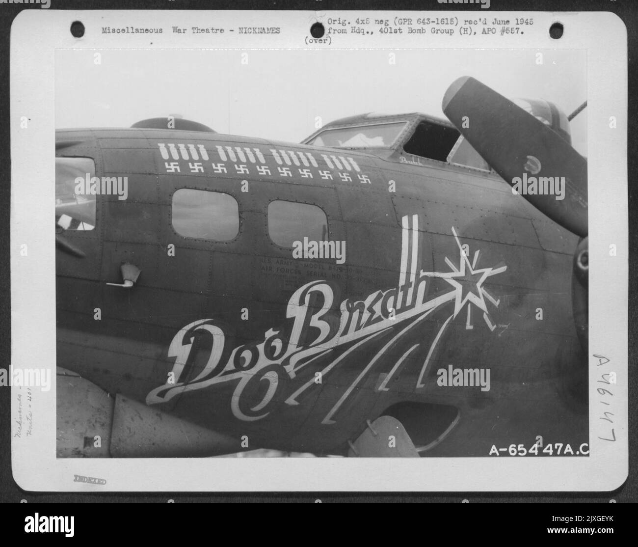 The Boeing B-17 "Flying Fortress", 'Dog Breath' Of The 401St Bomb Group ...