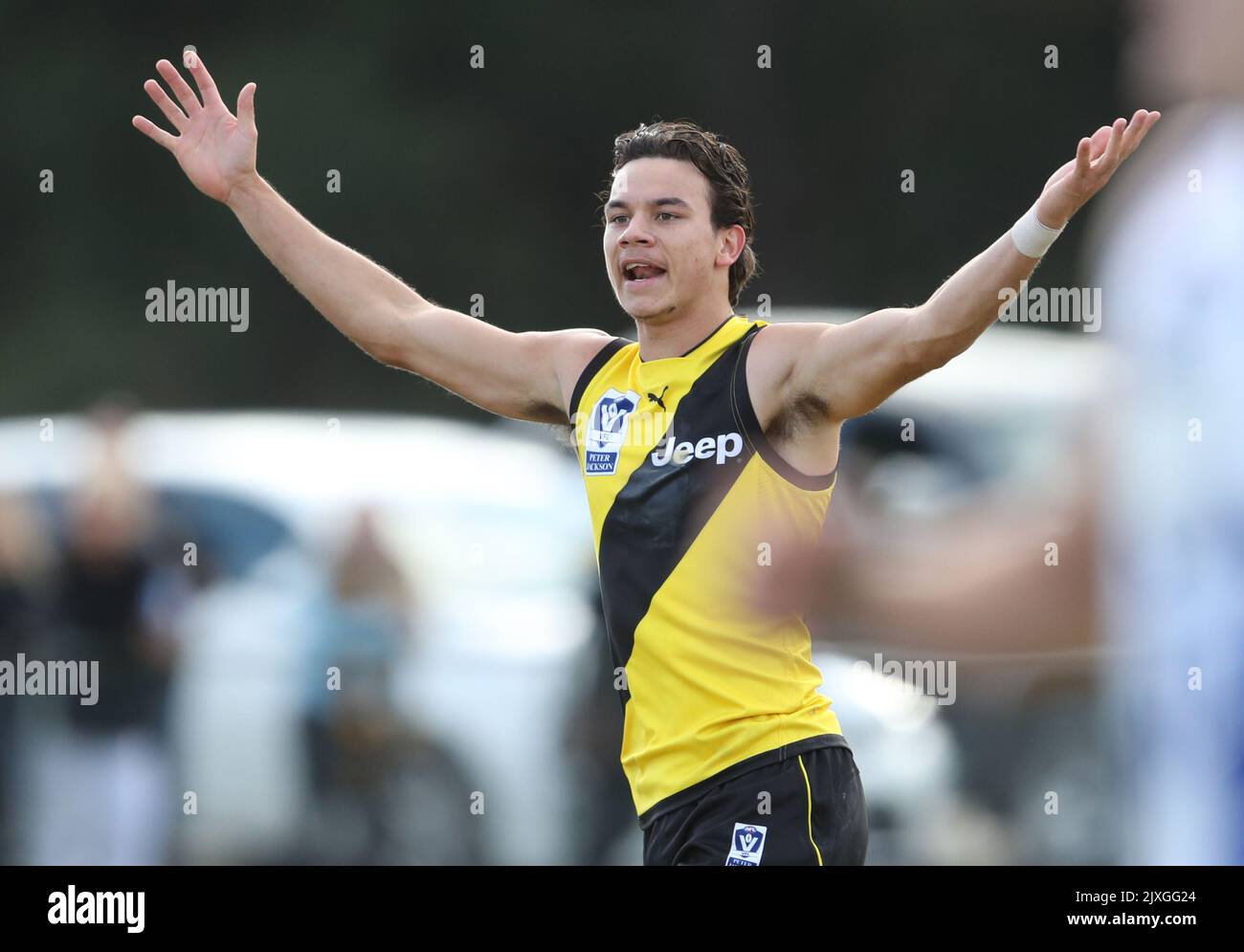 Richmond forward Daniel Rioli makes his return to the VFL during the ...