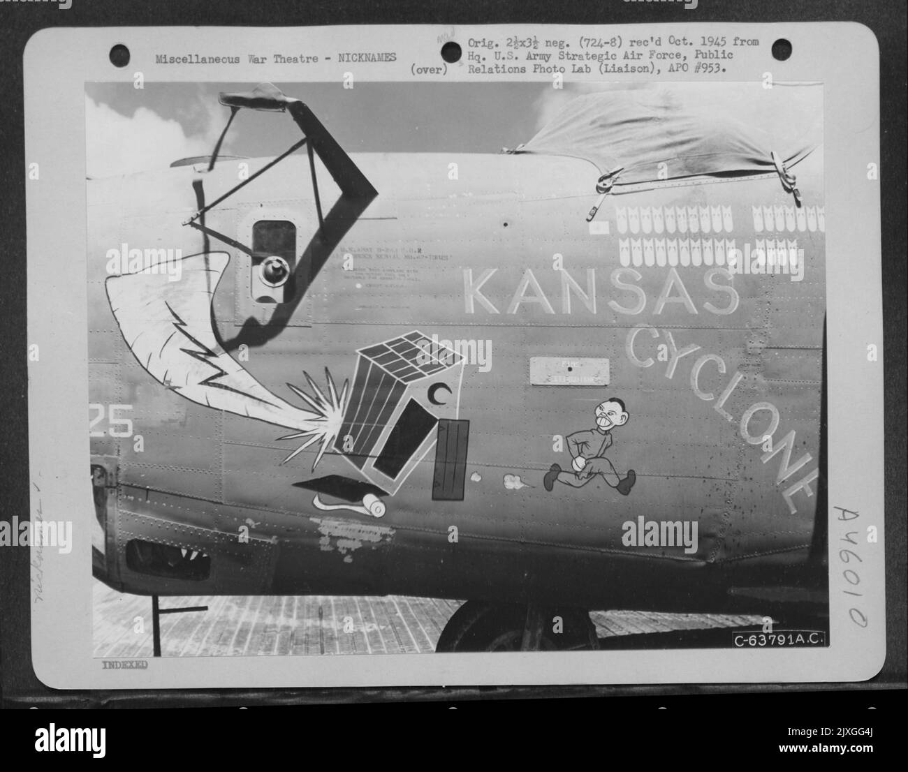 Consolidated B-24 Liberator "Kansas Cyclone" At An Airfield On ...