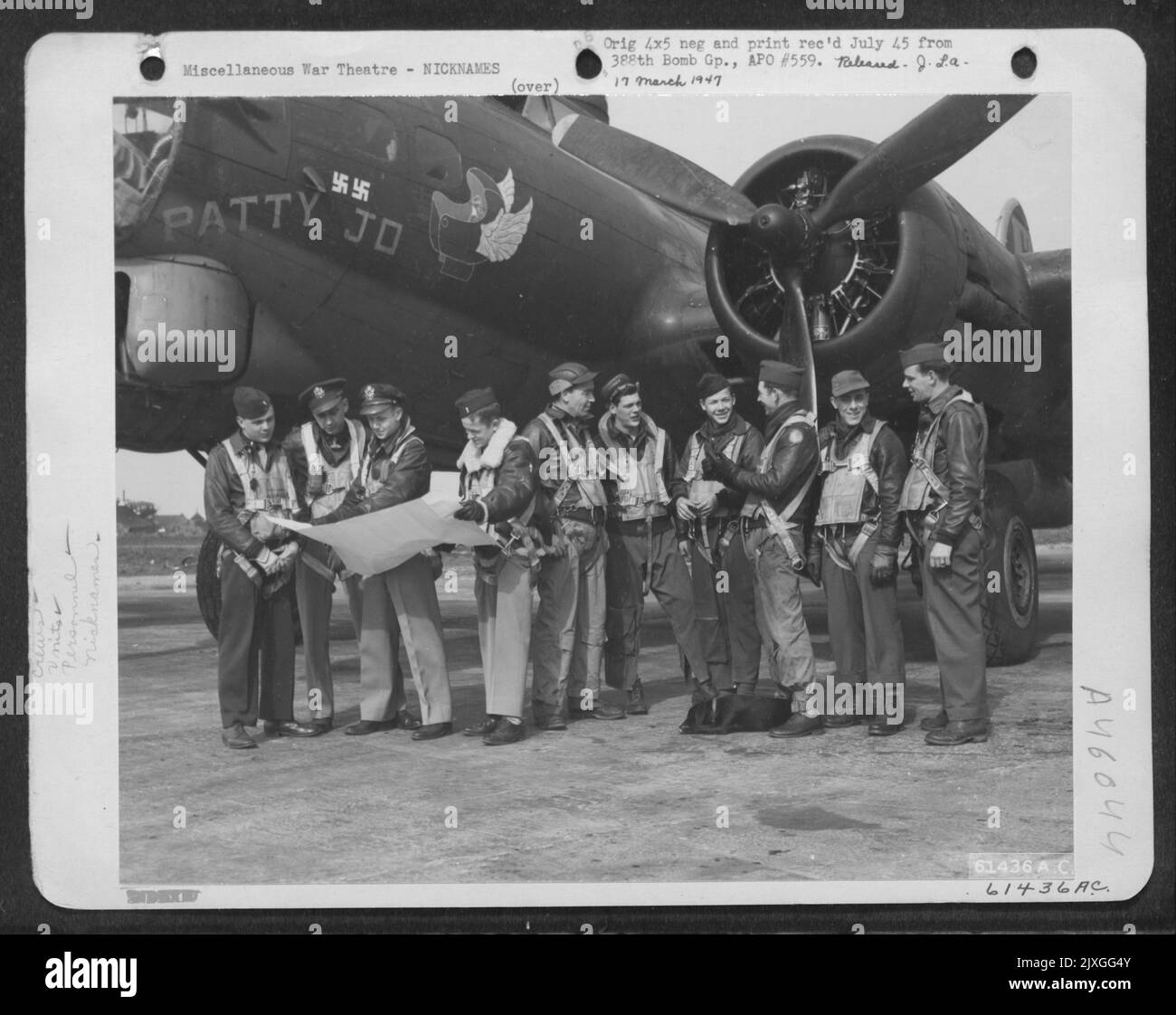 Crew Of The 563Rd Bomb Squadron, 388Th Bomb Group, Beside The Boeing B ...