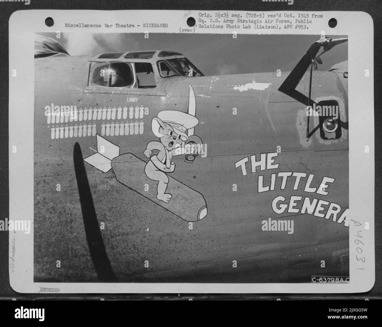 The Consolidated B-24 "Liberator," "The Little General", At An Airfield ...