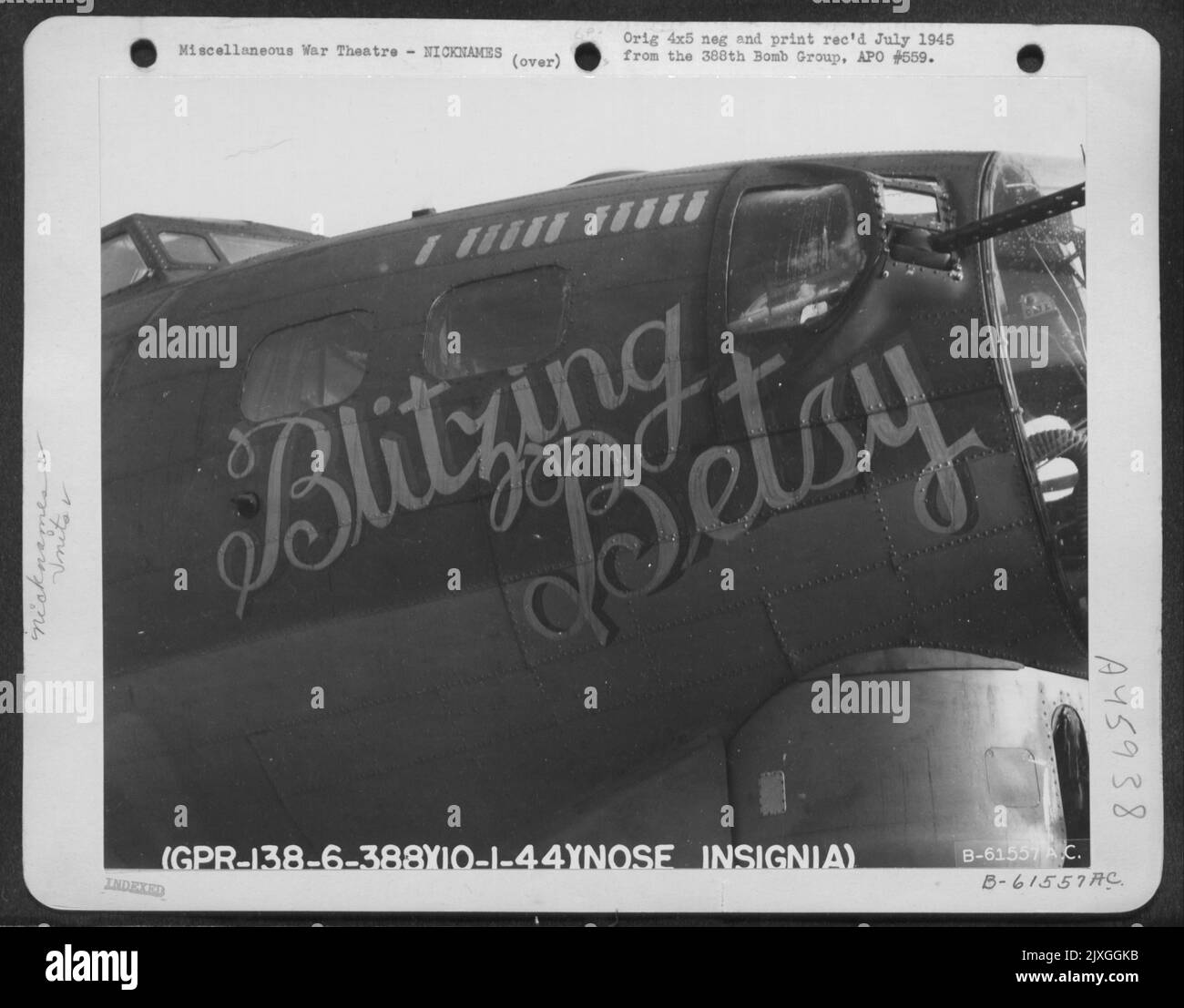 The Boeing B-17 "Flying Fortress" "Blitzing Betsy" At An Airbase In ...