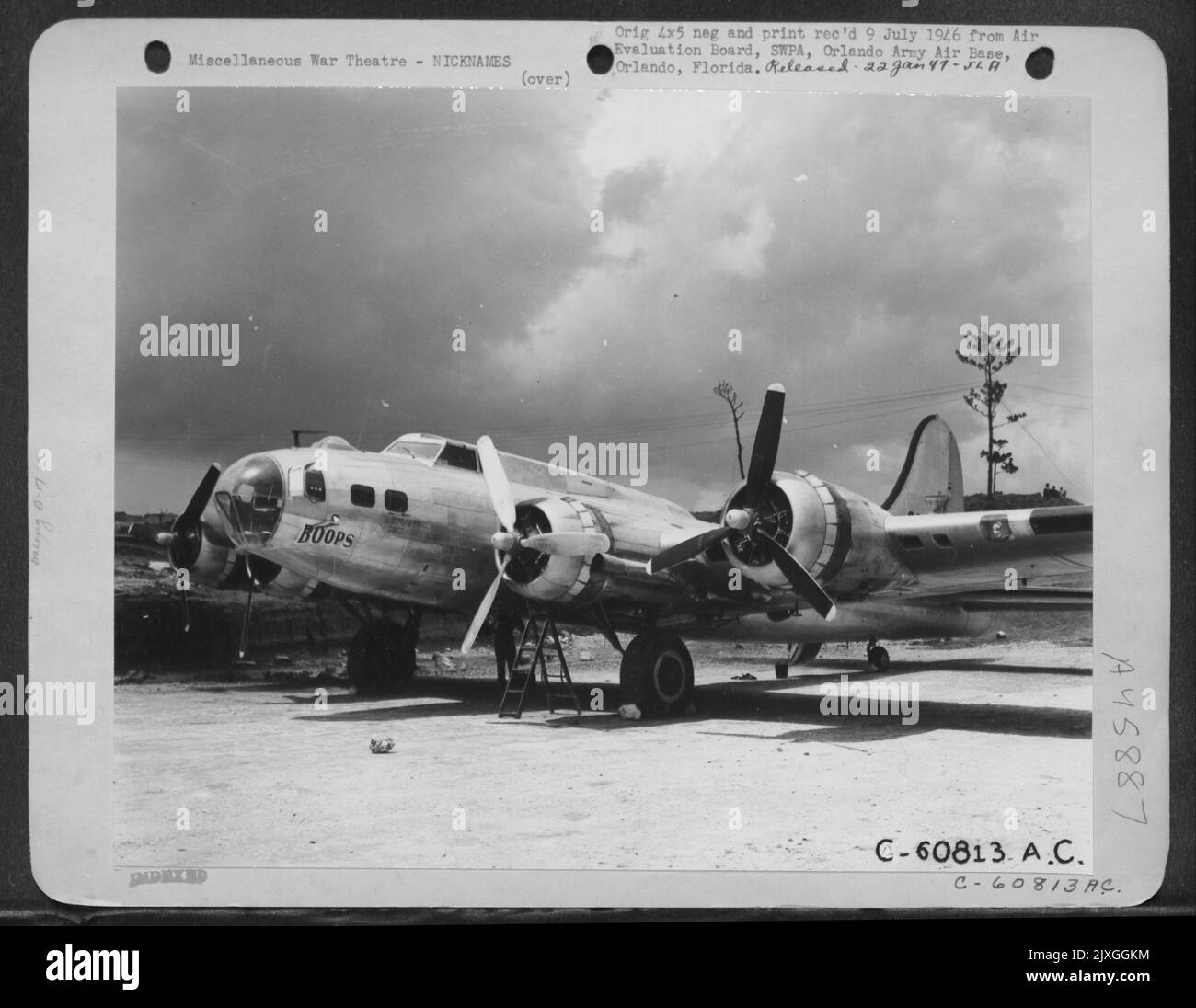 Lt. General Jimmy Doolittle'S Boeing B-17 "Boops". Kadena Airstrip ...