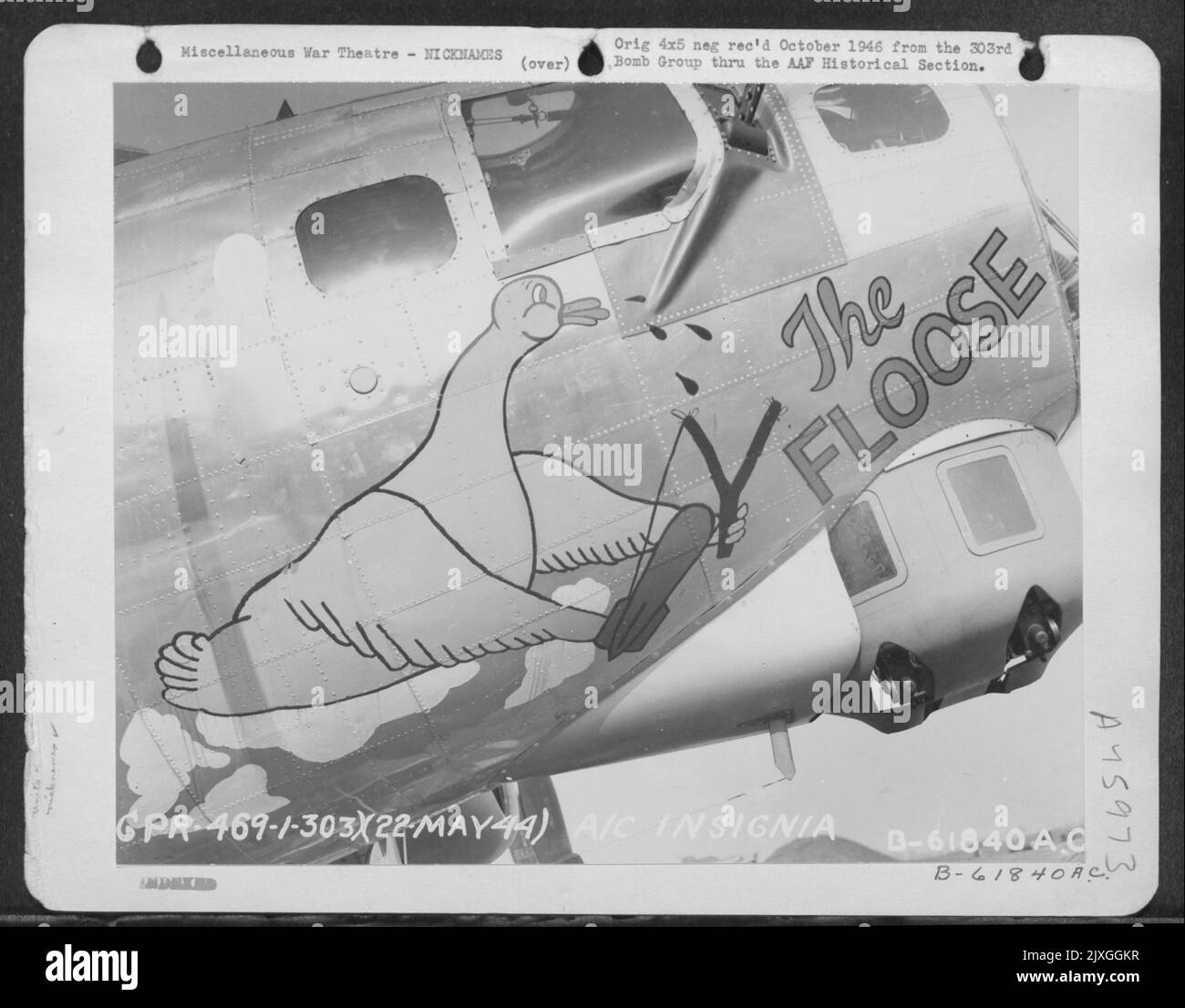 Boeing B-17 "Flying Fortress" Nicknamed "The Floose". 303Rd Bomb Group ...